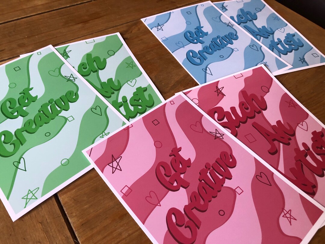 2pcs Get Creative and Such and Artist Inspiration Creativity Wall Art ...