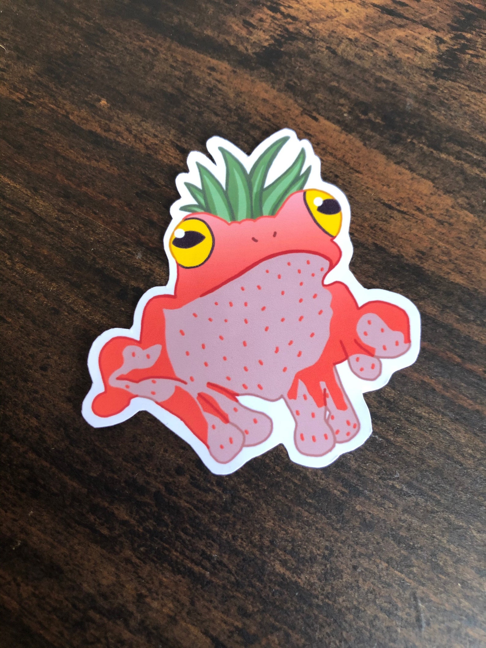 6pcs Cute Fruit Frog Stickers Self Adhesive Fruit Animals Avocado ...