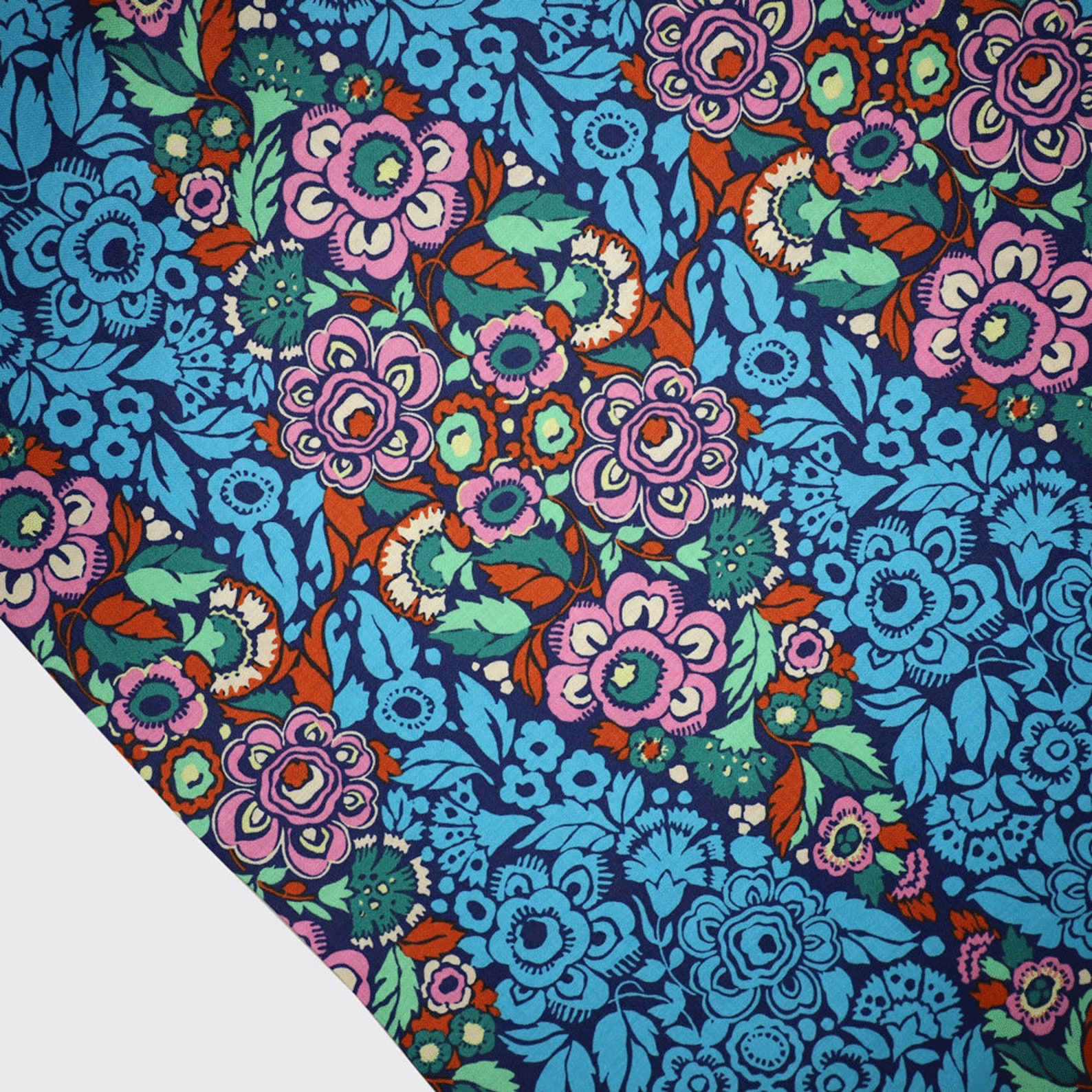 Free Spirit Fabric Cotton Fabric Trapeze Ink Blue - Etsy