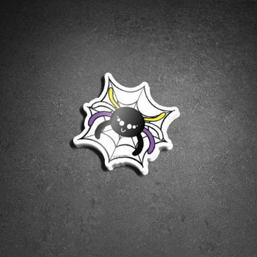 Non Binary Spider Sticker - Etsy