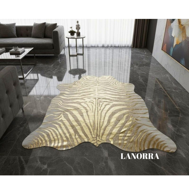 Metallic Hide Rugs - Etsy UK