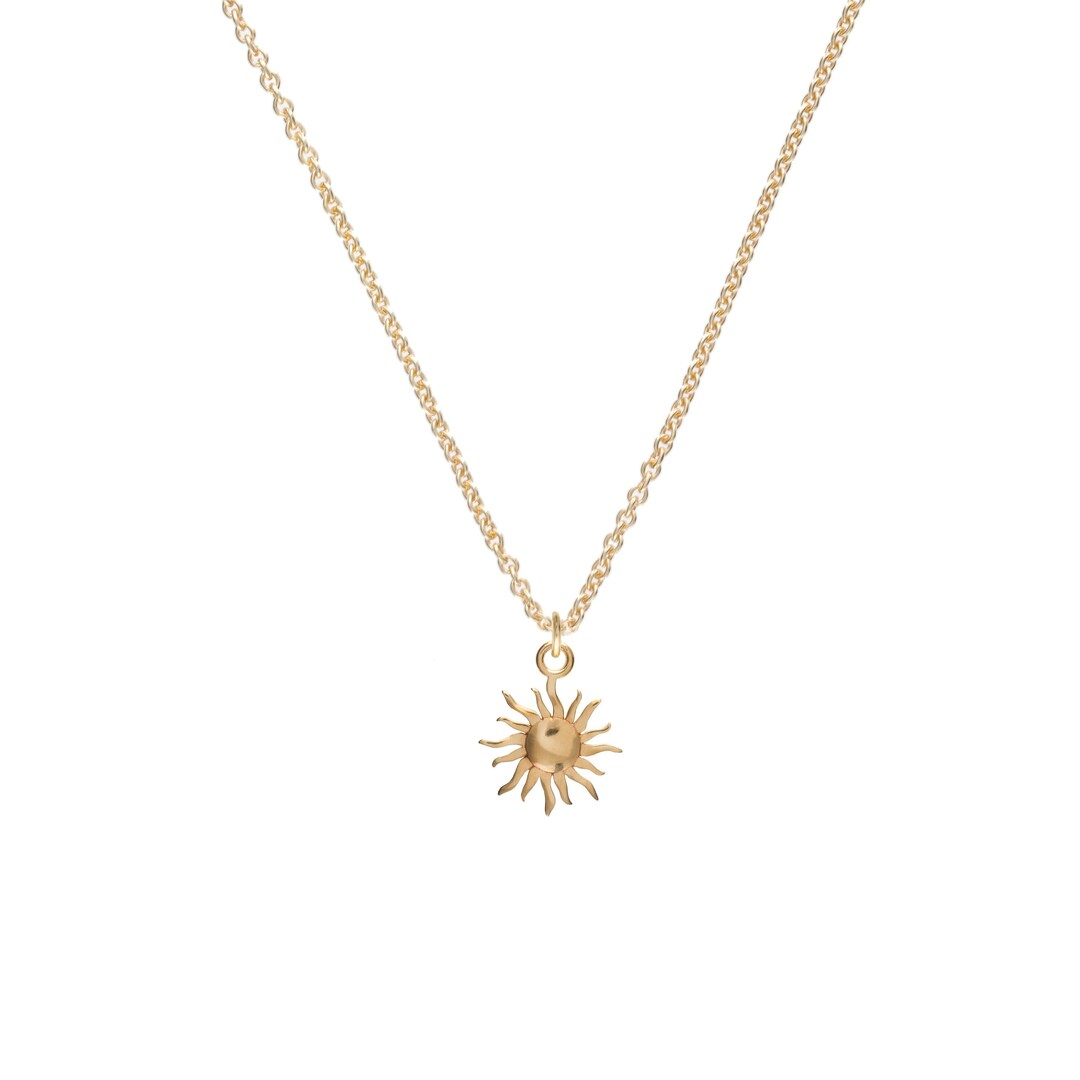 Necklace - SUN, 925 Silver/gold Plated, Necklace With Sun Motif ...