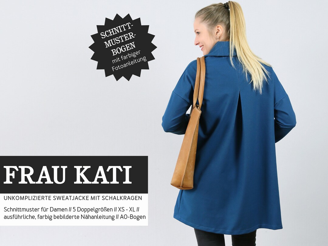 Sweat Jacket Shawl Collar WOMAN KATI Papier Découpé - Etsy France