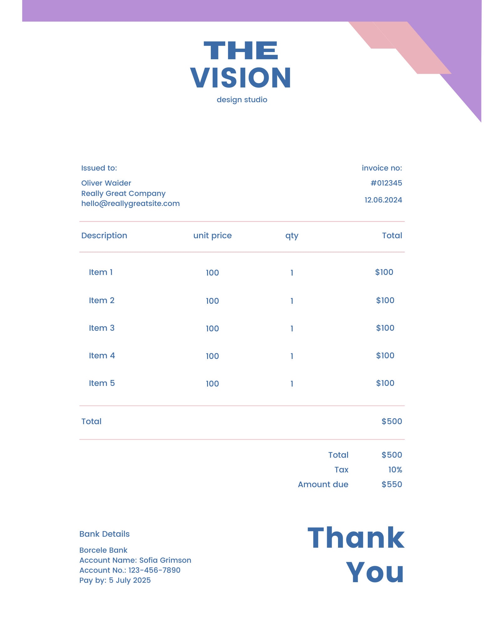 Chromacraft: 20-pack Fully Editable Canva Invoices for Your Unique ...