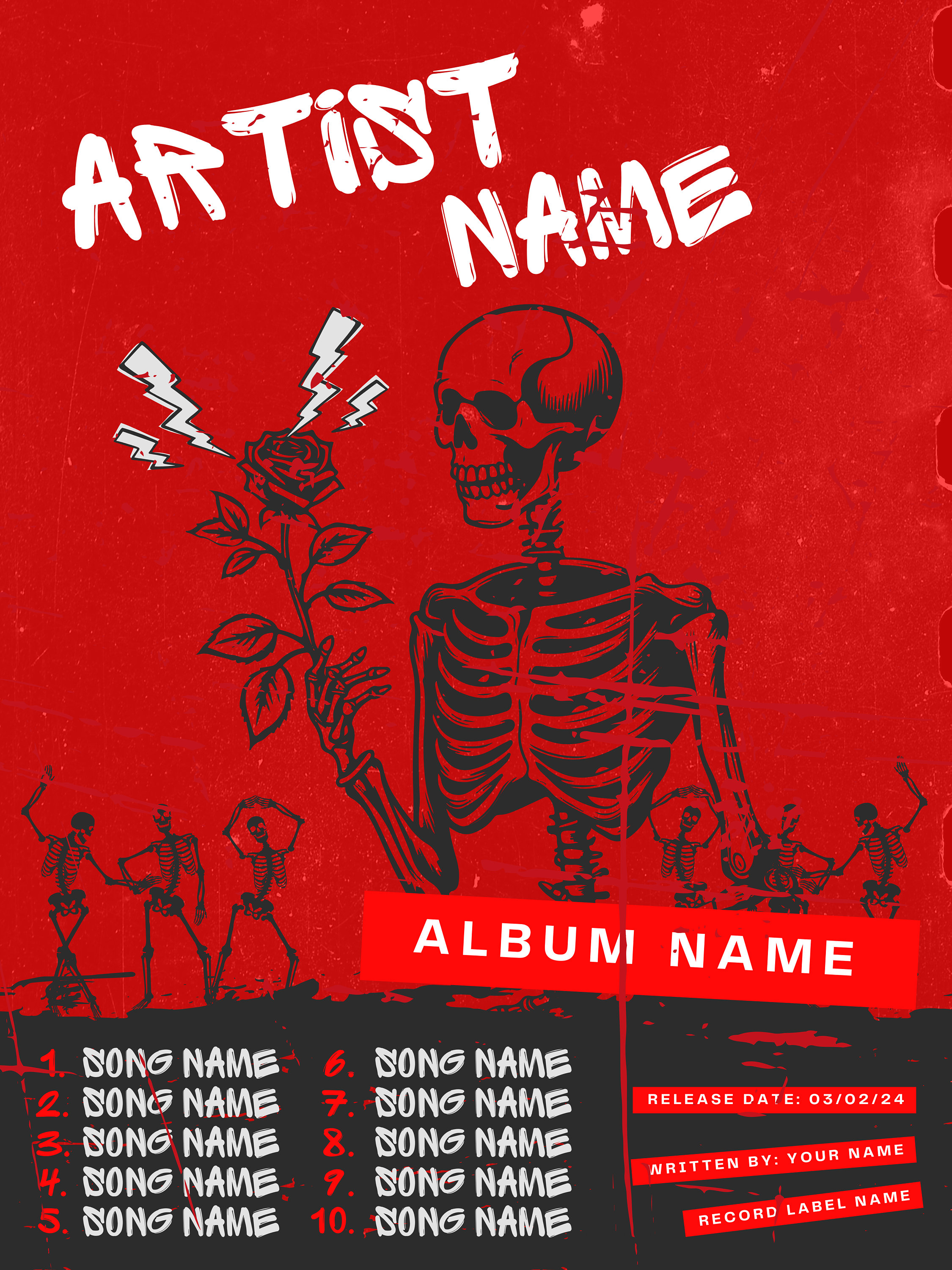 Rock Your Walls With a Customizable Canva Poster: Punk Rock Vibes ...