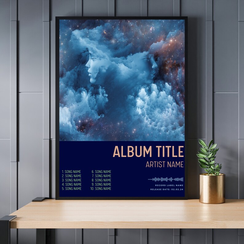 Personalized Canva Album Art Poster for Music Lovers - Etsy