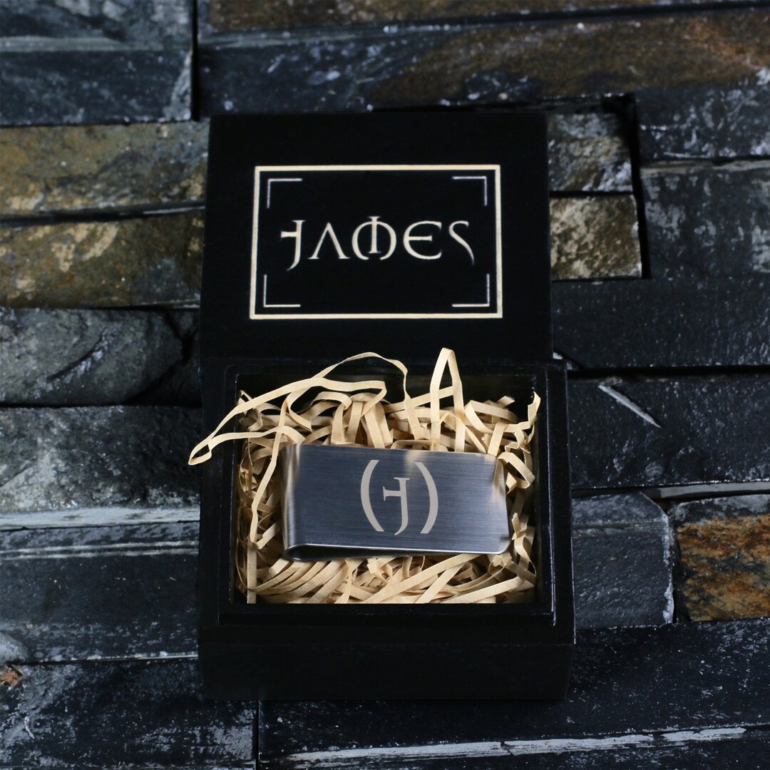 Mo' Money Personalised Monogrammed Money Clip Box Set - Etsy