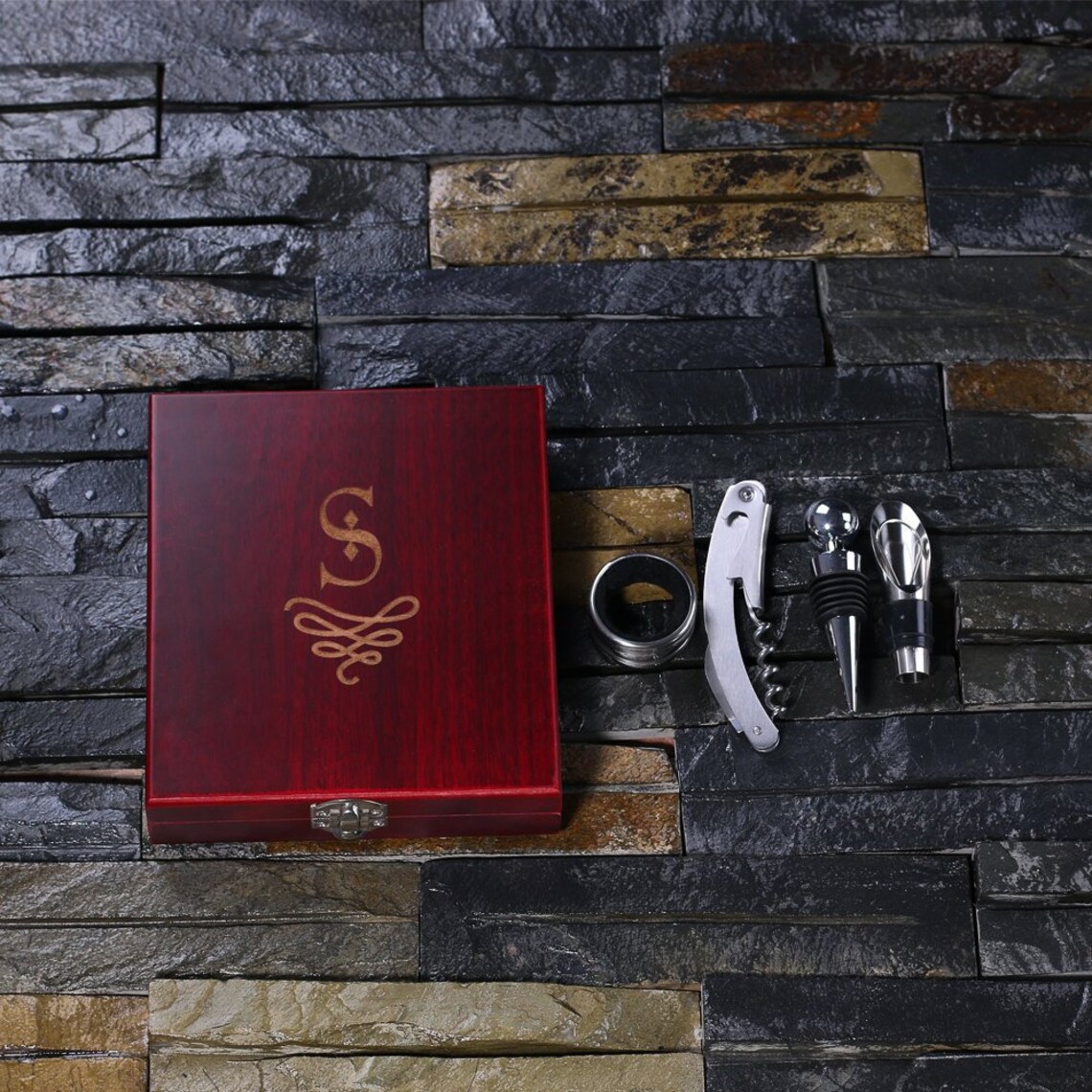 Sip Sip Hooray Personalised 4pc Wine Tool Box Set Includes a - Etsy UK