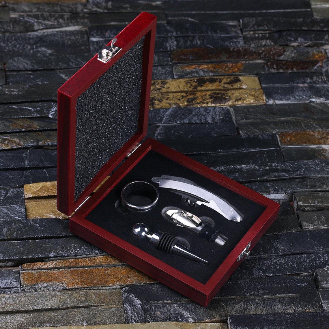 Sip Sip Hooray Personalised 4pc Wine Tool Box Set Includes a - Etsy UK