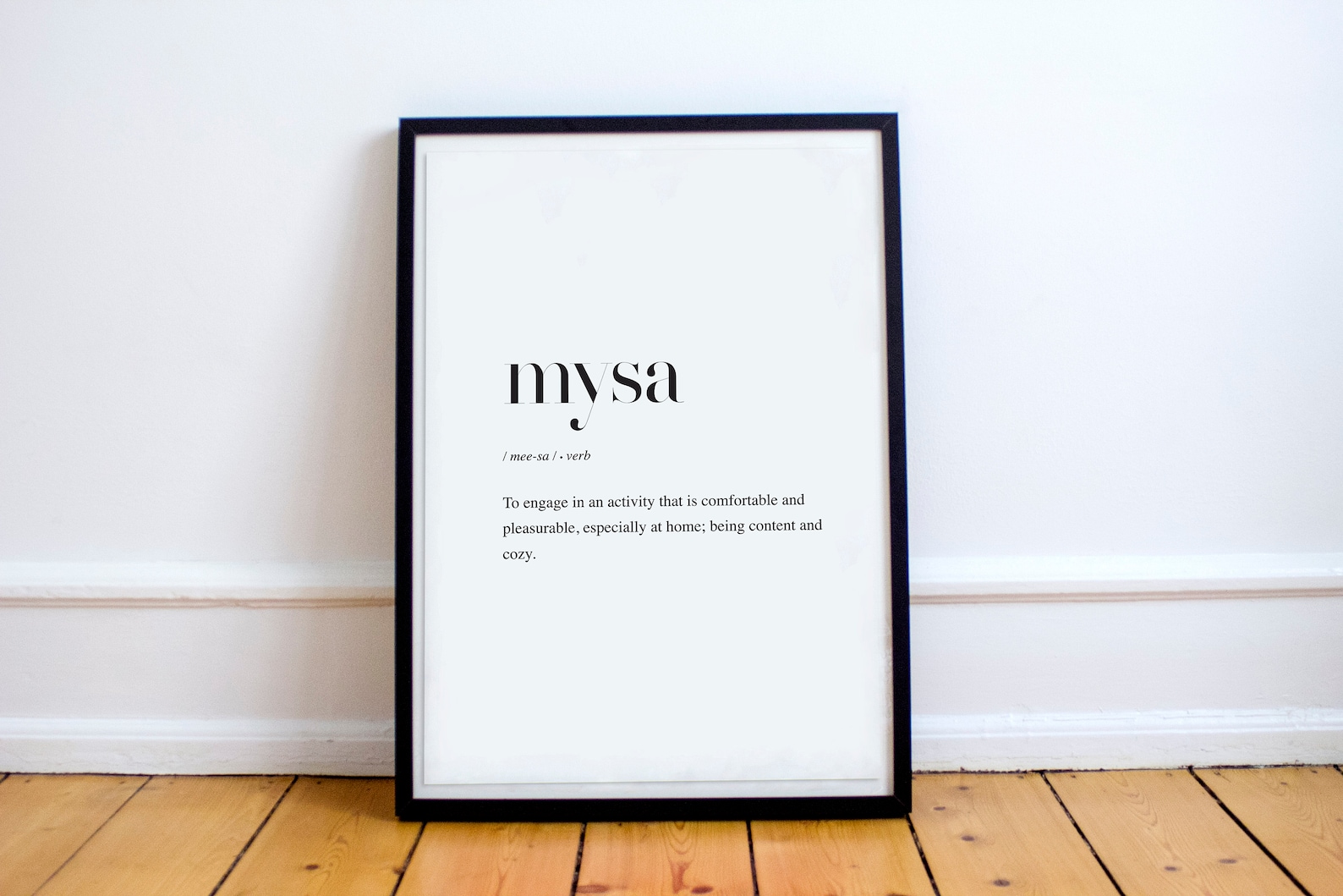 Mysa Definition Print, Swedish Scandinavian Nordic Typography Poster ...