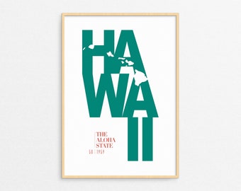 Hawaii 50th State - Etsy