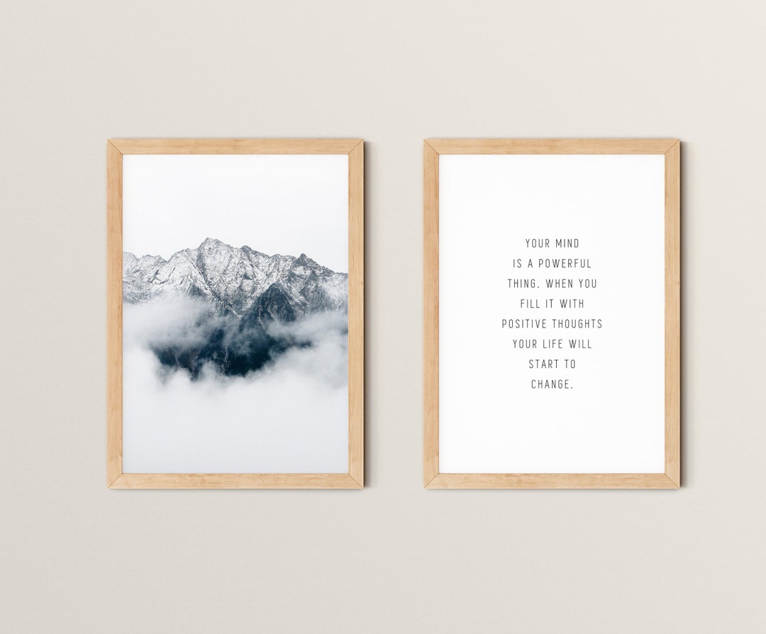 Set of 2 Prints, Mind Print, Wall Art,mountain Print,nature Print ...