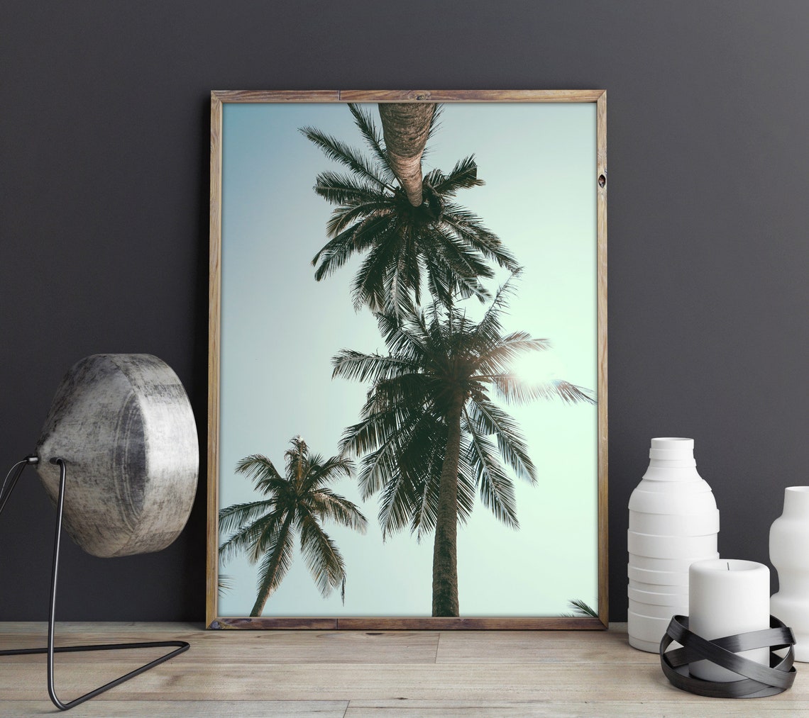 Palmen Poster, Palmen Poster, Tropischer Druck, druckbare Palmen ...