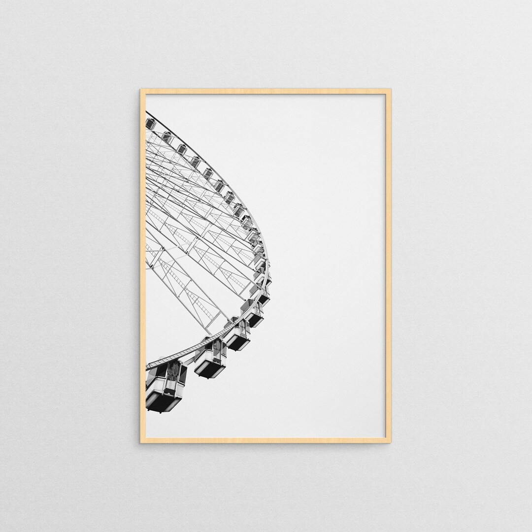 Ferris Wheel Print, Ferris Wheel, Amusement Park, Printable, Wall Art ...