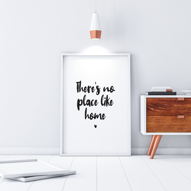 Theres No Place Like Home Printable Poster, Home Quotes, Housewarming ...
