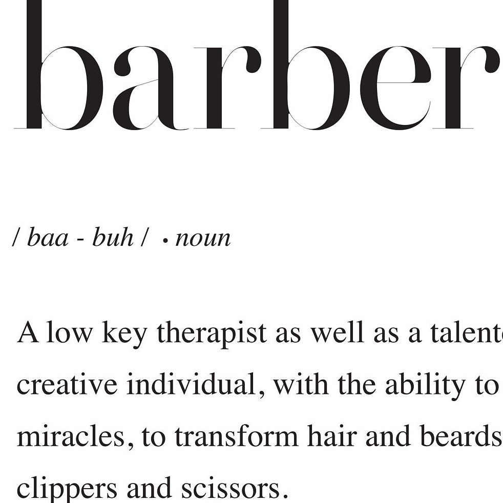 Barber Definition Printable Wall Art, Barber Quote Print, Hairdresser ...