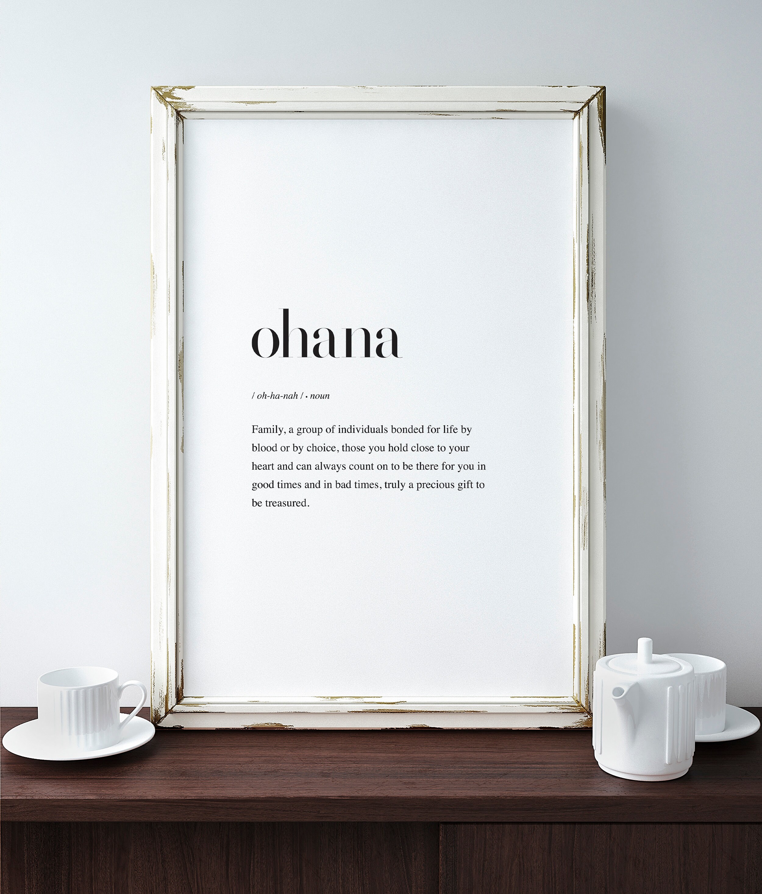 Ohana Definition Print Hawaiian Wall Art Family Definition - Etsy