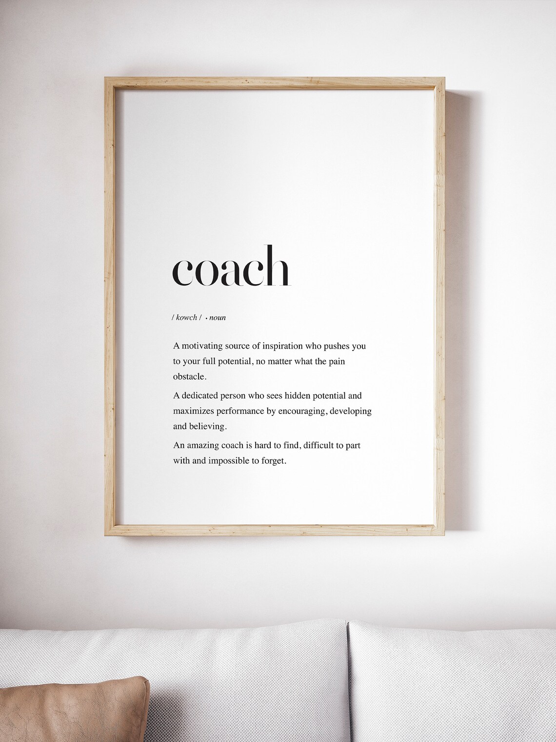 Coach Definition Printable Wall Art Personal Trainer Gift - Etsy UK