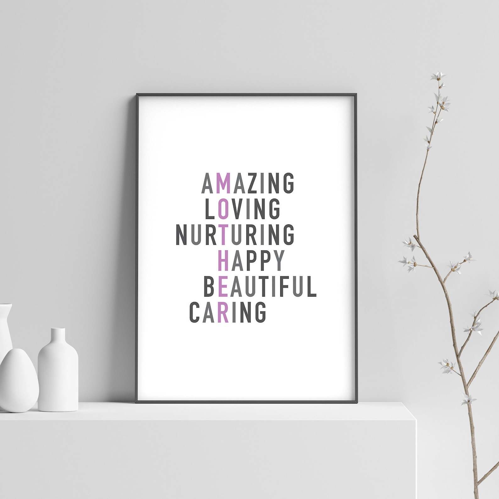 Mother Acrostic Poem Print , Mother Acronym Sign, Mother Quote ...