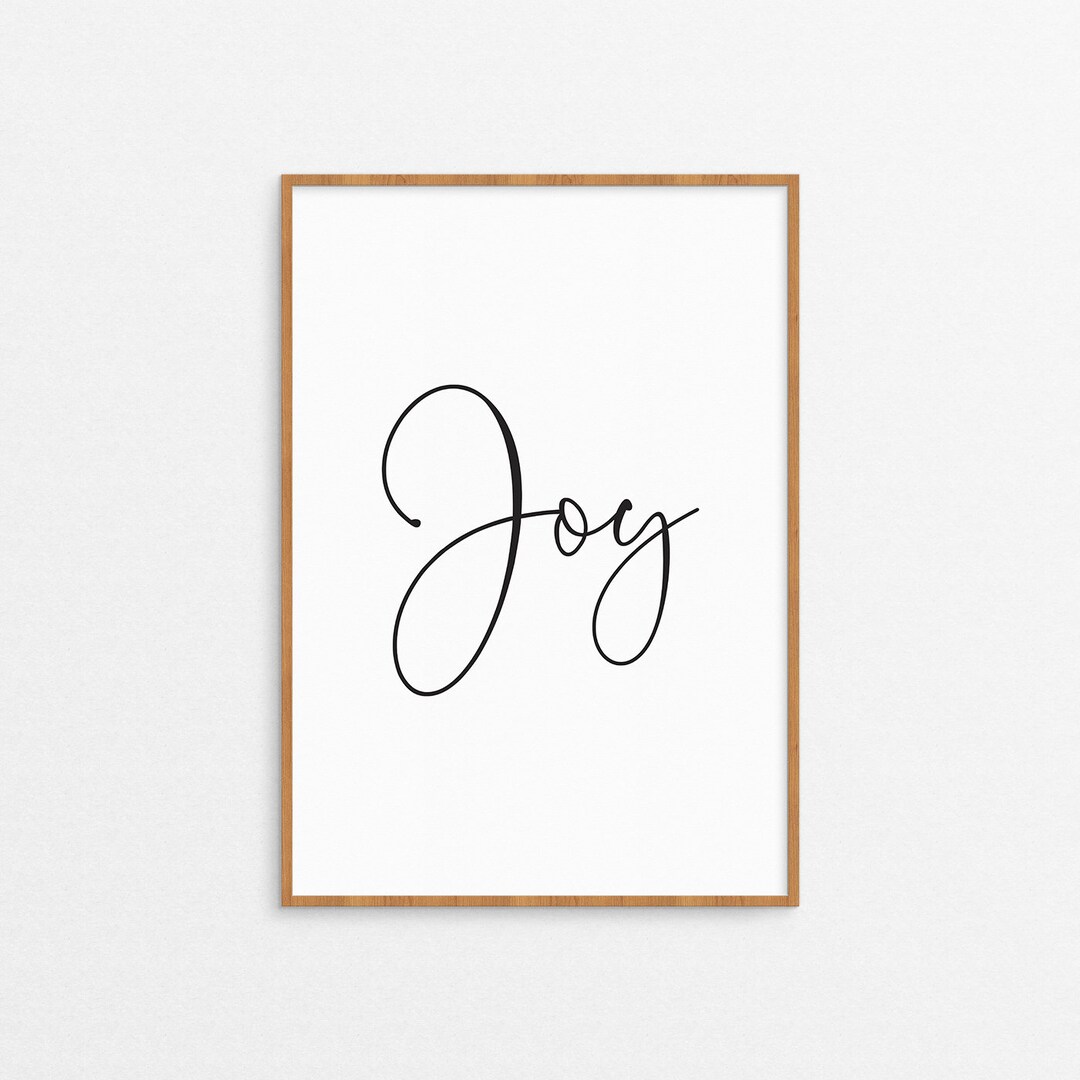 Joy Printable, Joy Poster, Minimalistic Wall Art Print, Printable Wall ...