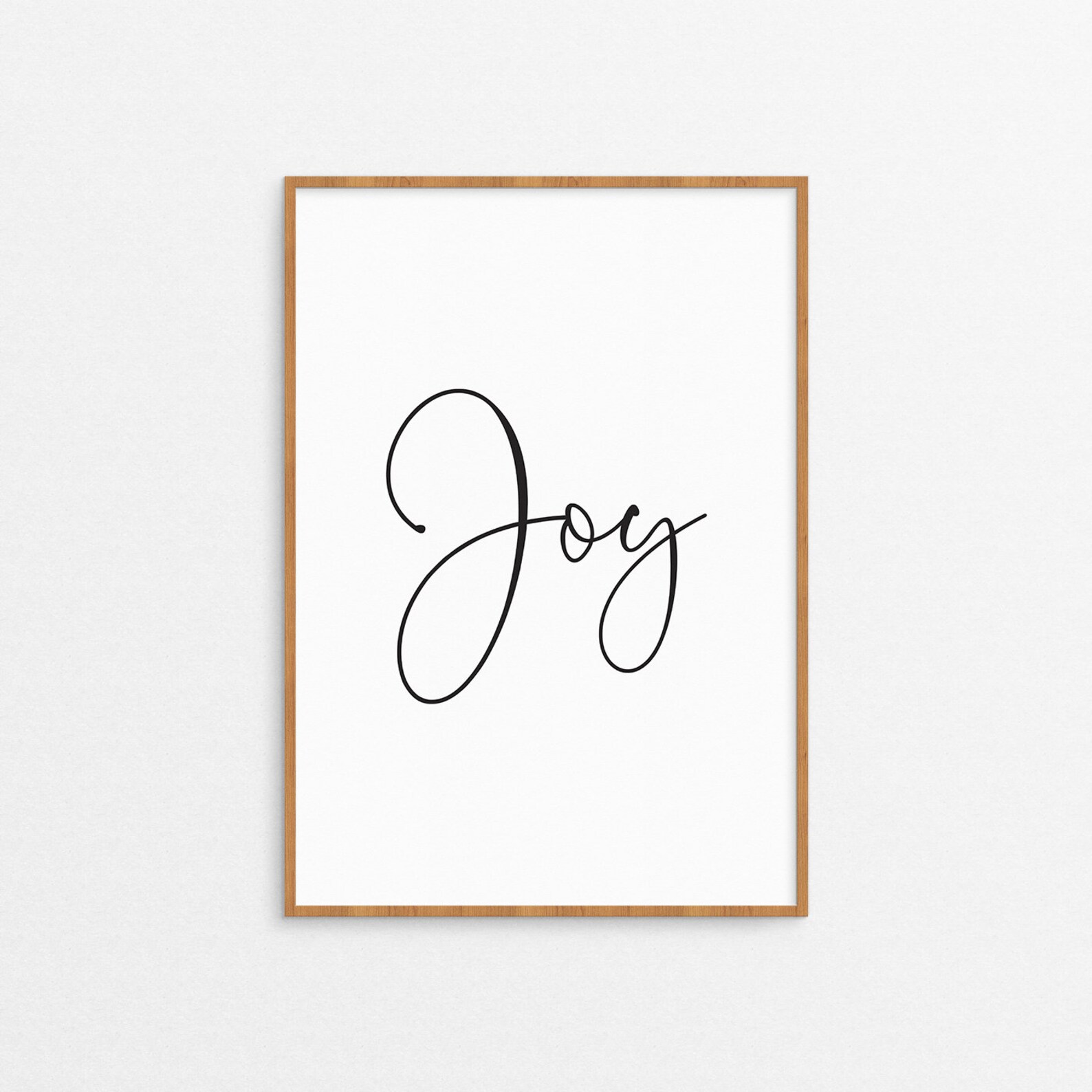 Joy Printable, Joy Poster, Minimalistic Wall Art Print, Printable Wall ...