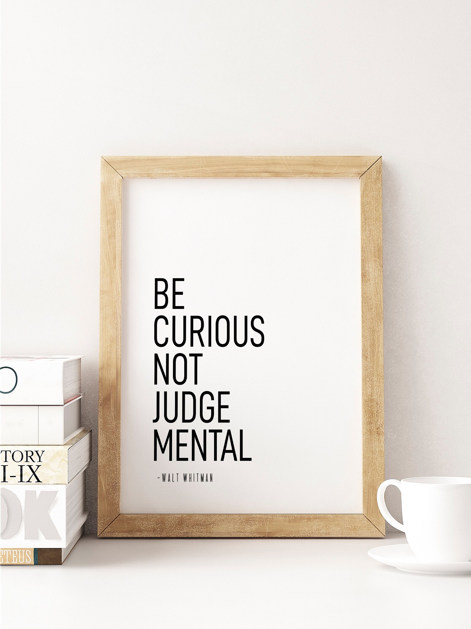 Be Curious Not Judgemental druckbare Wandkunst, inspirierendes Zitat ...