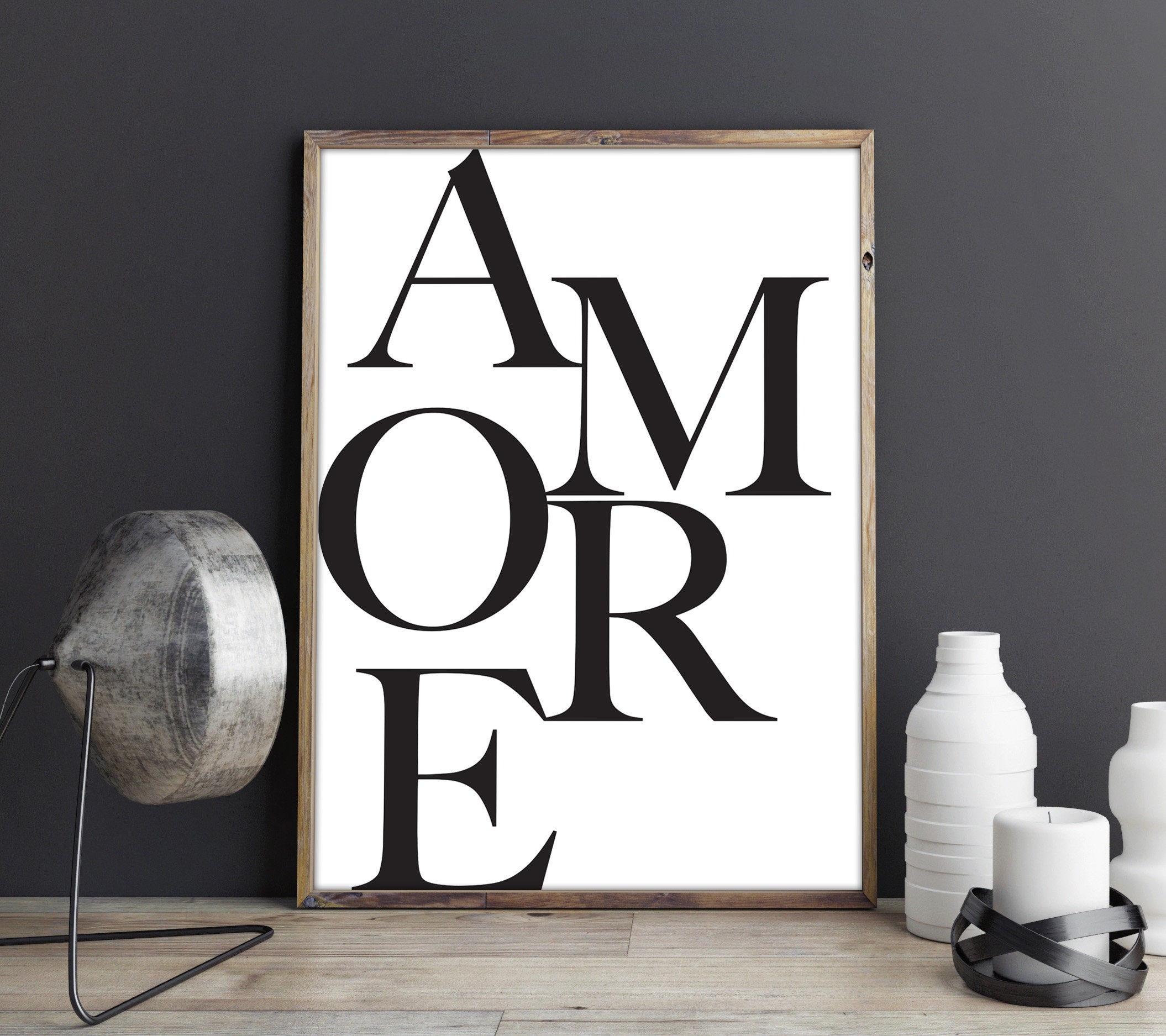 Amore Print, Printable Amore, Amore Wall Art, Amore Digital Print ...