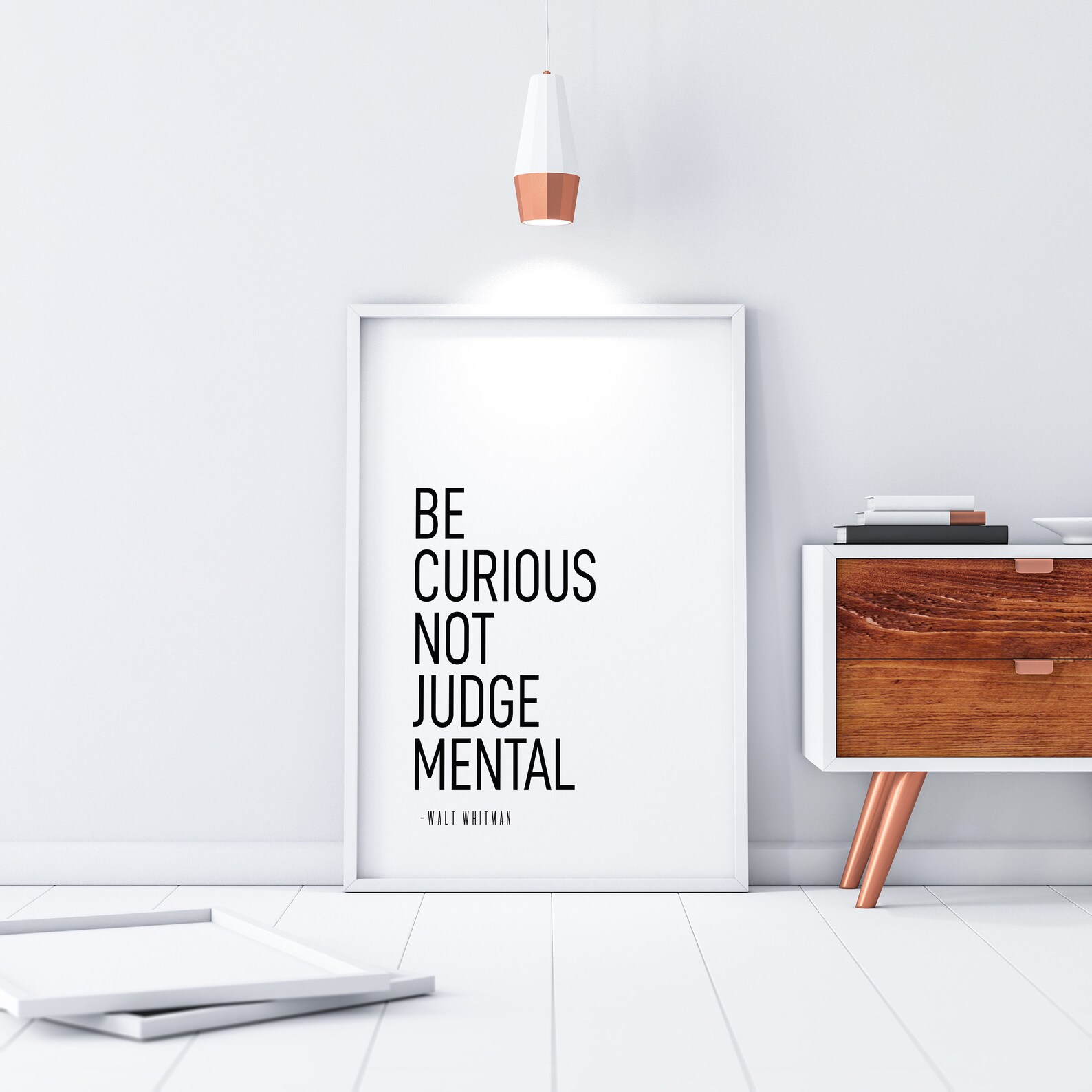 Be Curious Not Judgemental Printable Wall Art, Inspirational Quote ...
