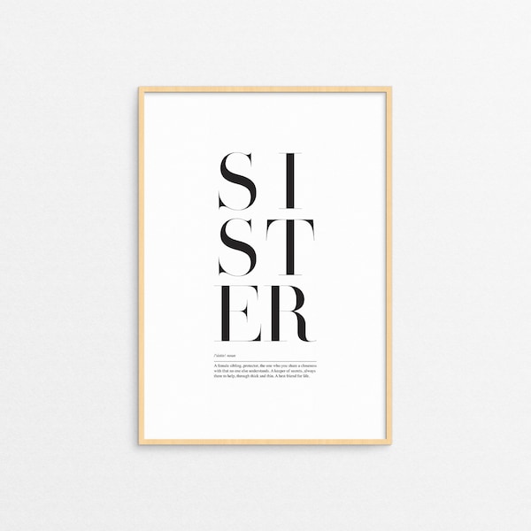 Sister Word Art - Etsy