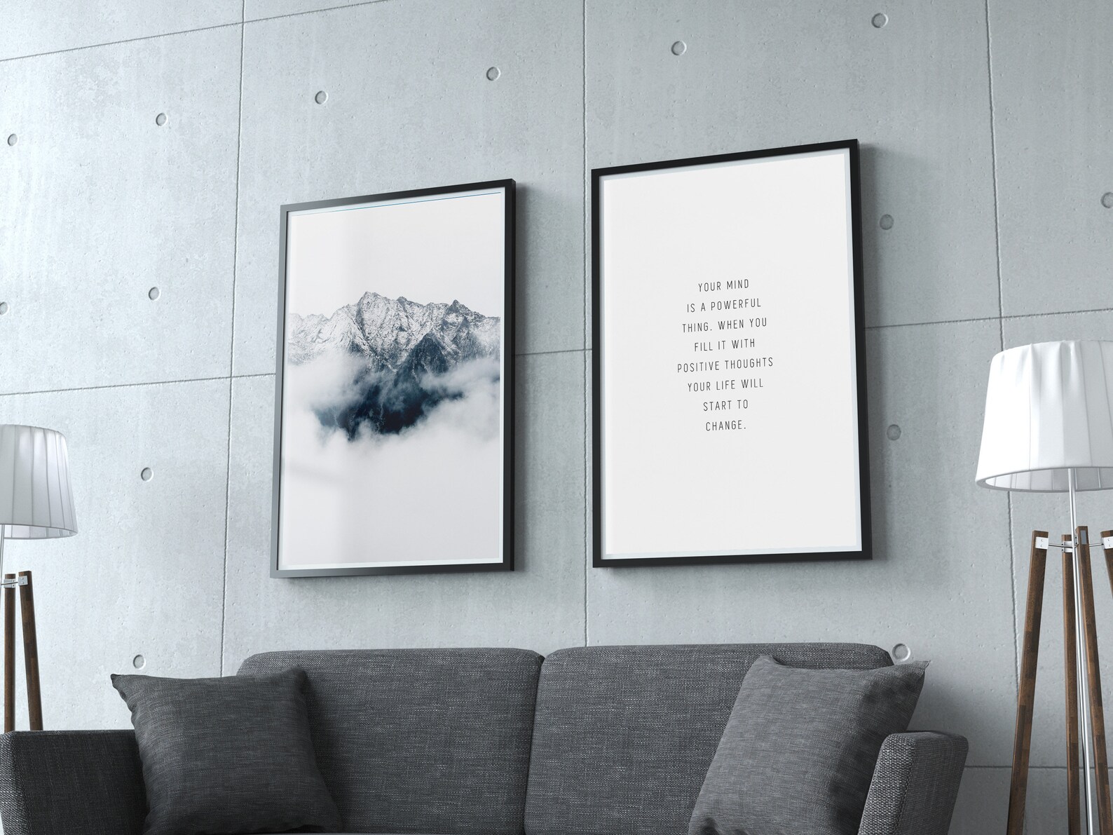 Set of 2 Prints, Mind Print, Wall Art,mountain Print,nature Print ...