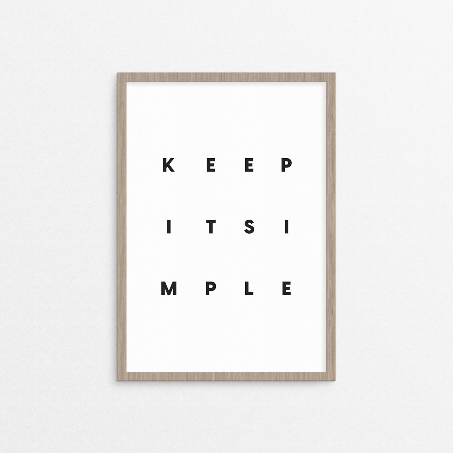 Keep Life Simple Printable Wall Art, Inspirational Quote, Inspirational ...