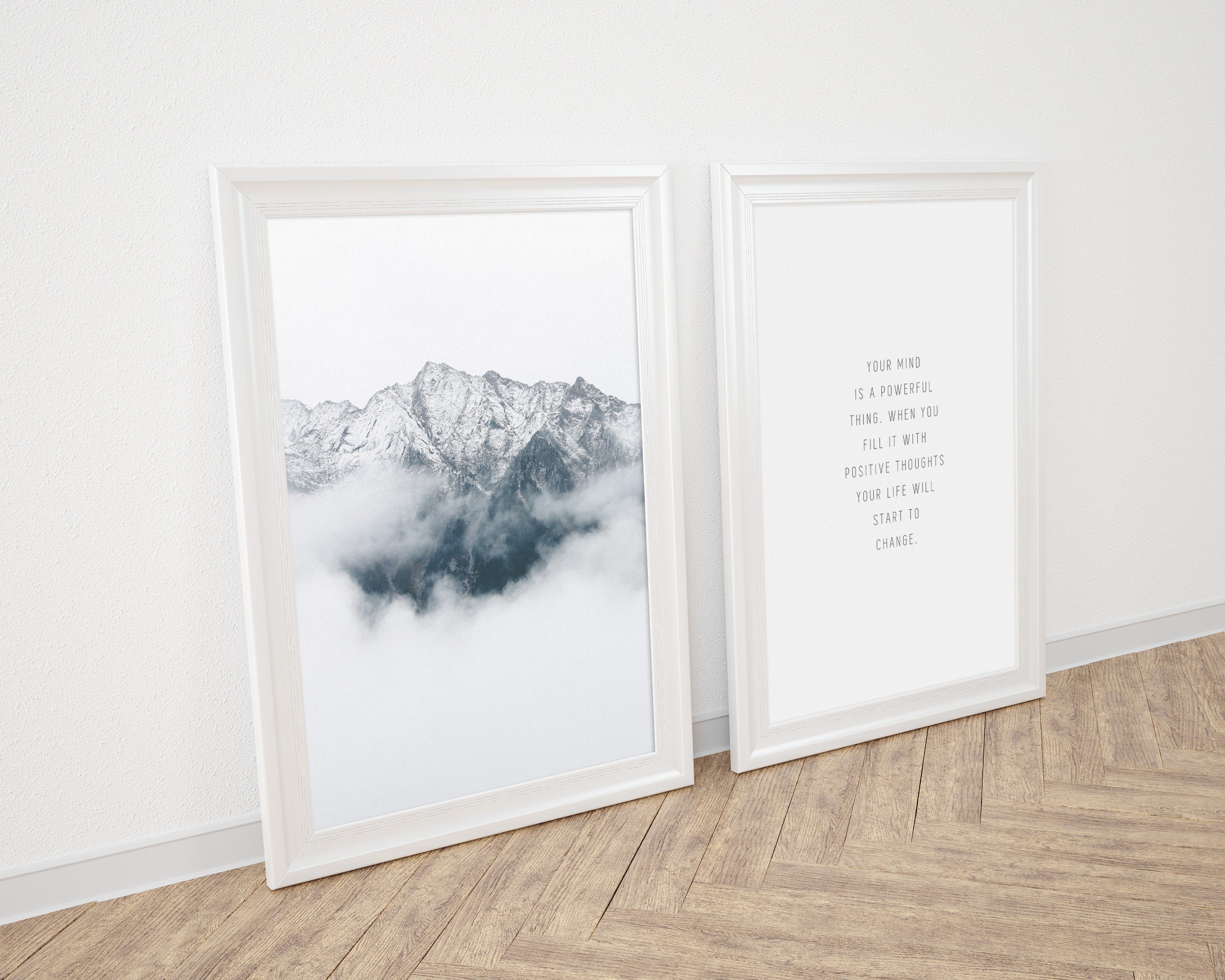 Set of 2 Prints, Mind Print, Wall Art,mountain Print,nature Print ...