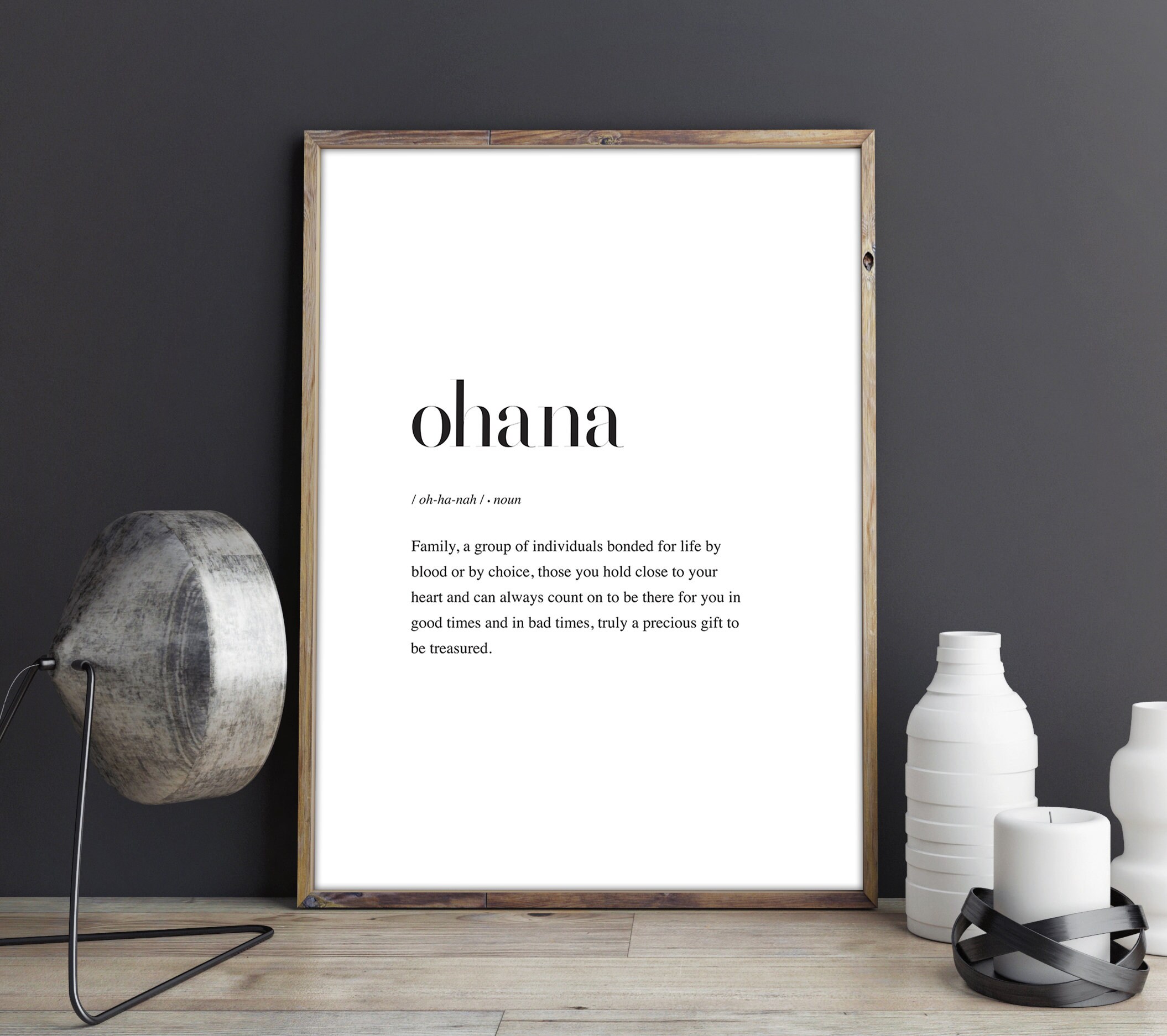 Ohana Definition Print Hawaiian Wall Art Family Definition - Etsy