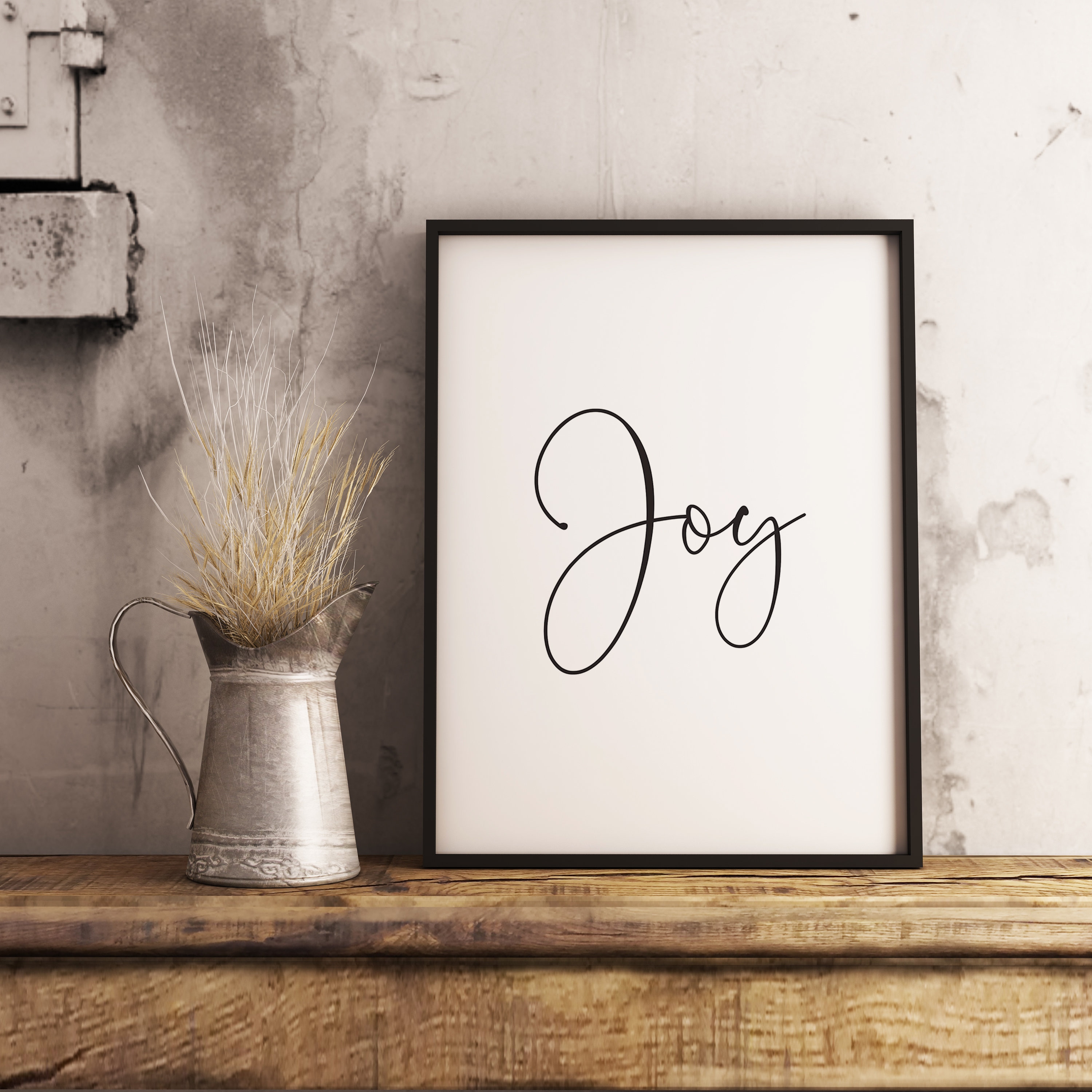 Joy Printable Joy Poster Minimalistic Wall Art Print - Etsy UK