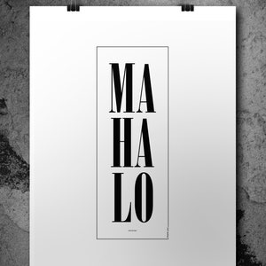 Hawaiian Influenced Set of 3 Prints, Palm Trees, Maui Island, Mahalo ...
