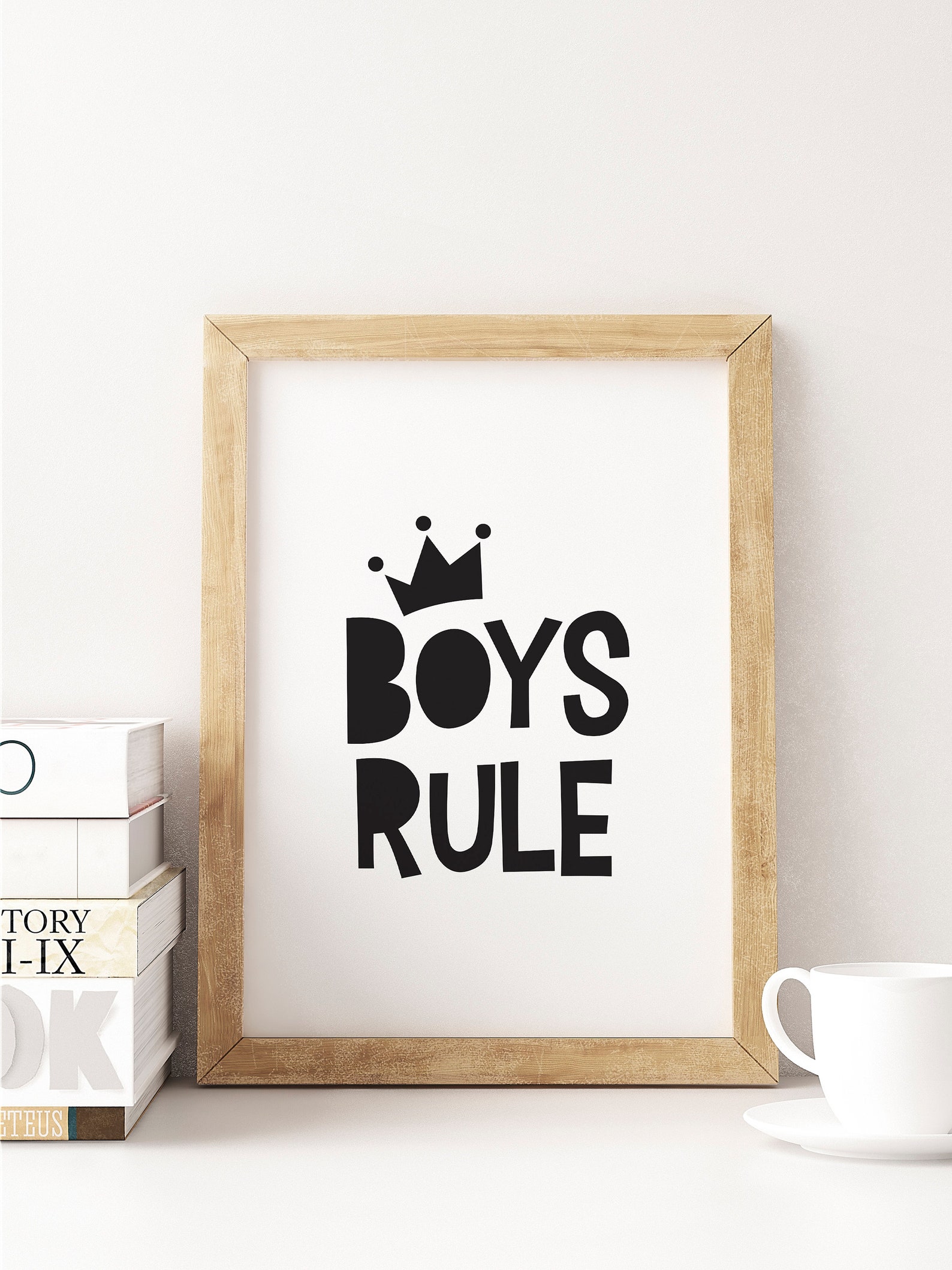 Boys Rule Wall Art Printable, Boys Room Nursery Printable, Boys ...