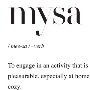 Mysa Definition Print, Swedish Scandinavian Nordic Typography Poster ...