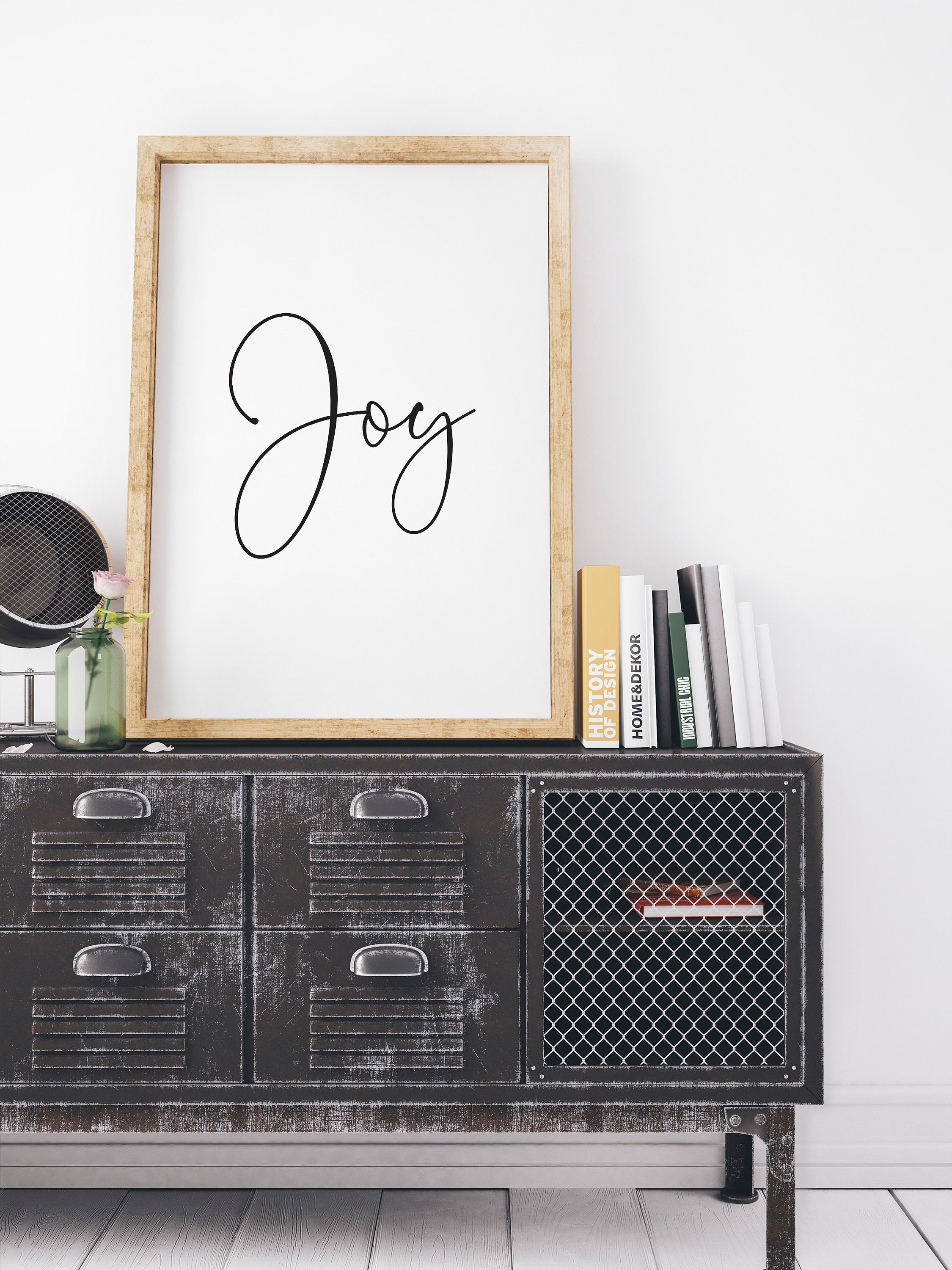 Joy Printable, Joy Poster, Minimalistic Wall Art Print, Printable Wall ...