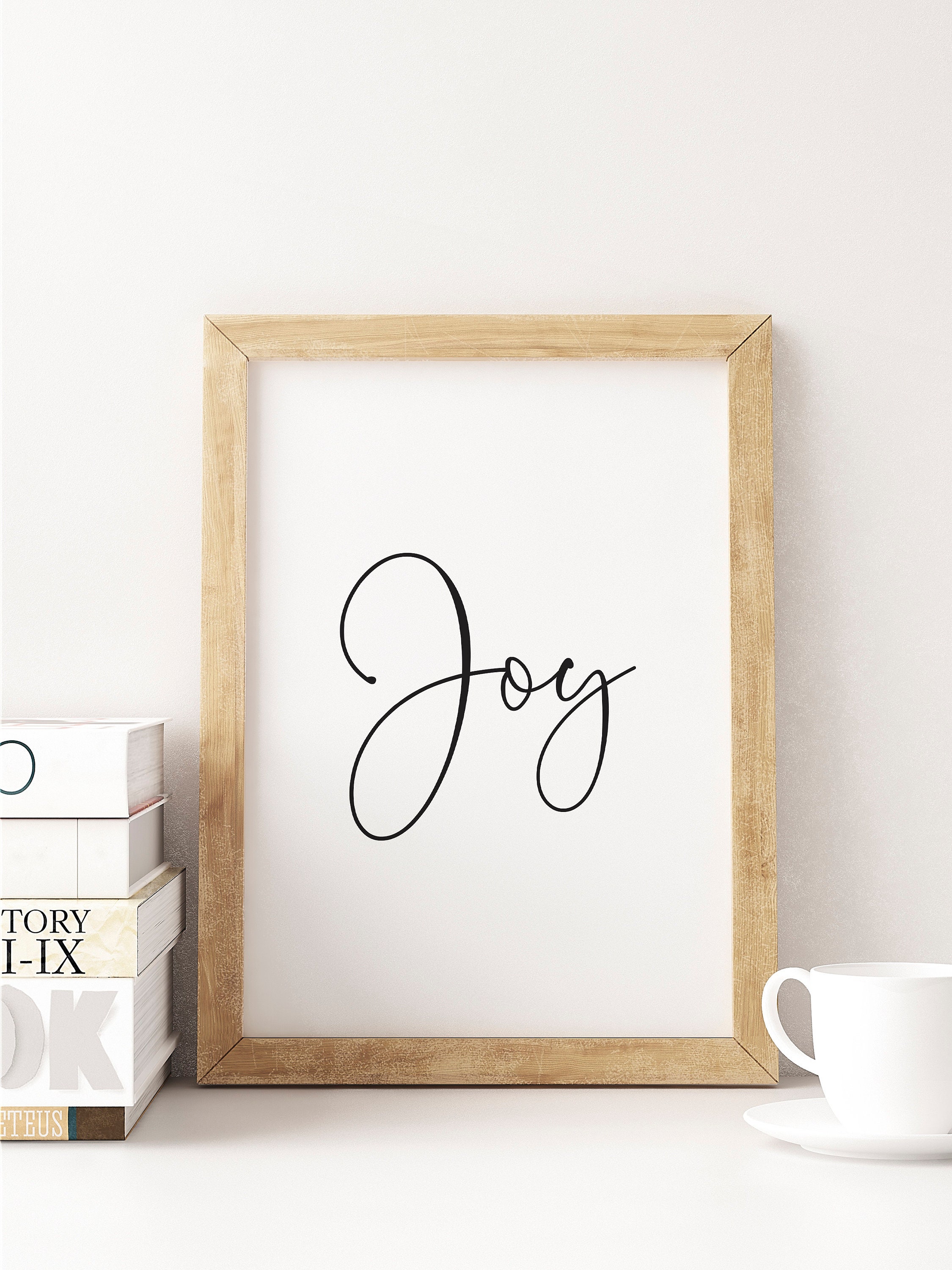 Joy Printable Joy Poster Minimalistic Wall Art Print - Etsy UK