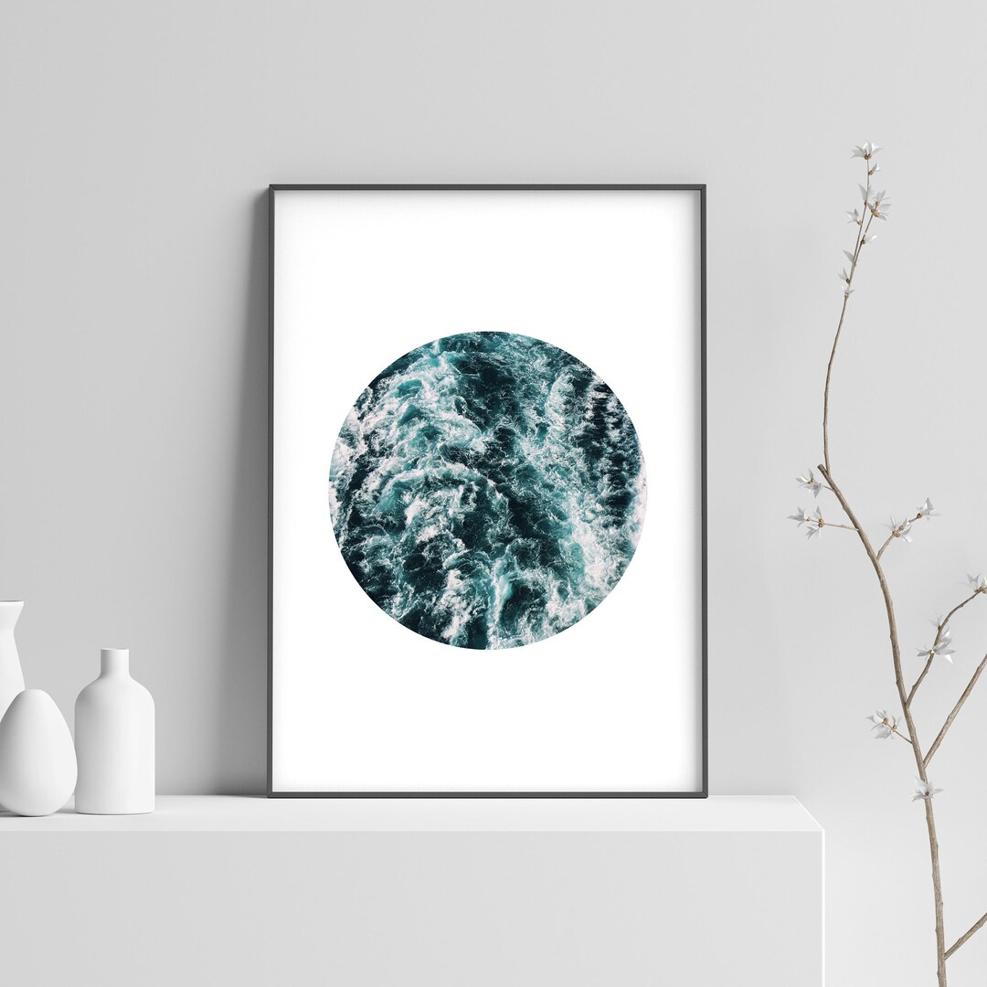 Ocean Wave Photography, Blue Ocean Print, Coastal Wall Decor, Beach ...