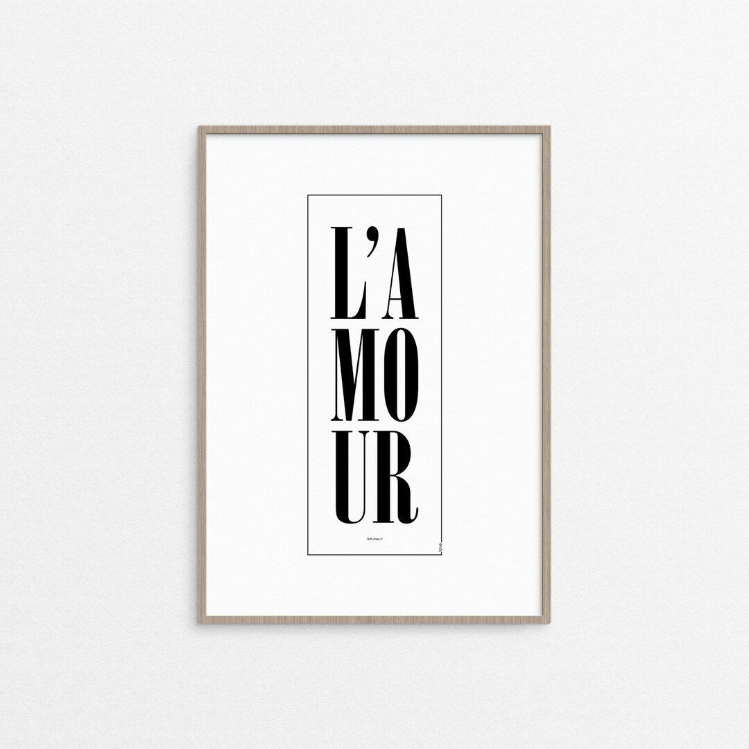 Amore Print, Printable L'amore, L'amore Wall Art, Love Digital Print ...