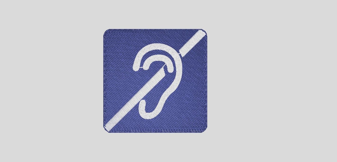 Sign Deaf Hard of Hearing Embroidery File for Embroidery Machines 4 ...