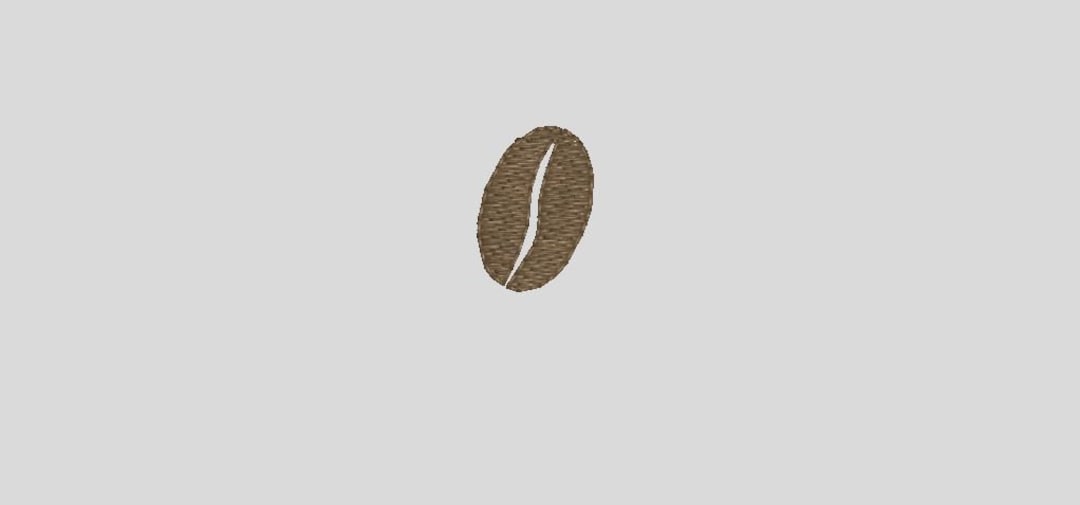 Coffee Bean Mini Embroidery File for Embroidery Machines 4 Sizes Pes ...