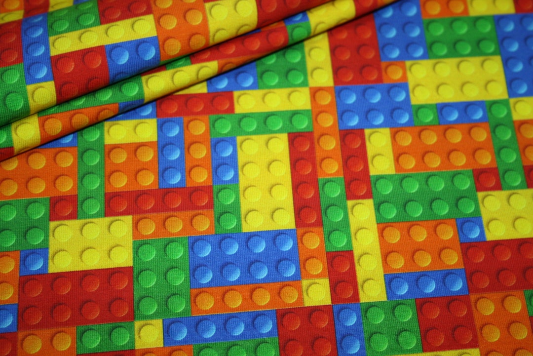 Jersey Fabric Interlocking Bricks Building Blocks - Etsy UK