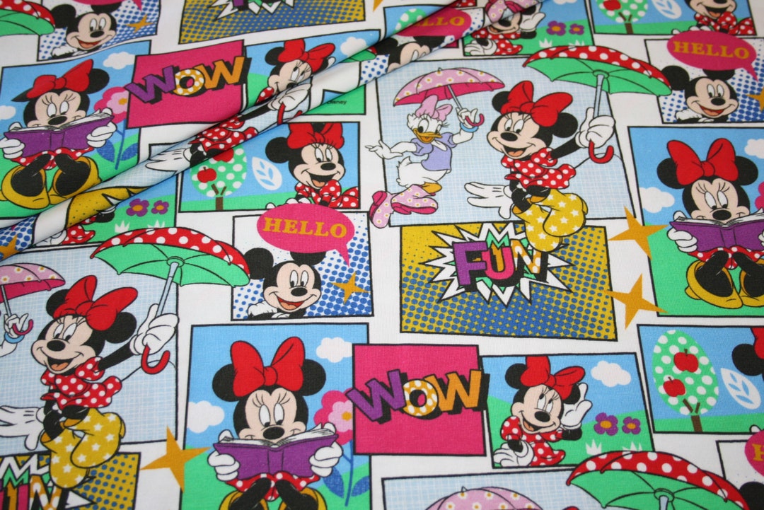 Walt Disney Jersey Fabric Minnie Mouse - Etsy
