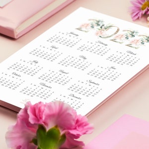 2022 PRINTABLE Calendar 2021, Wall Calendar, Printable PDF, 2022 Year ...