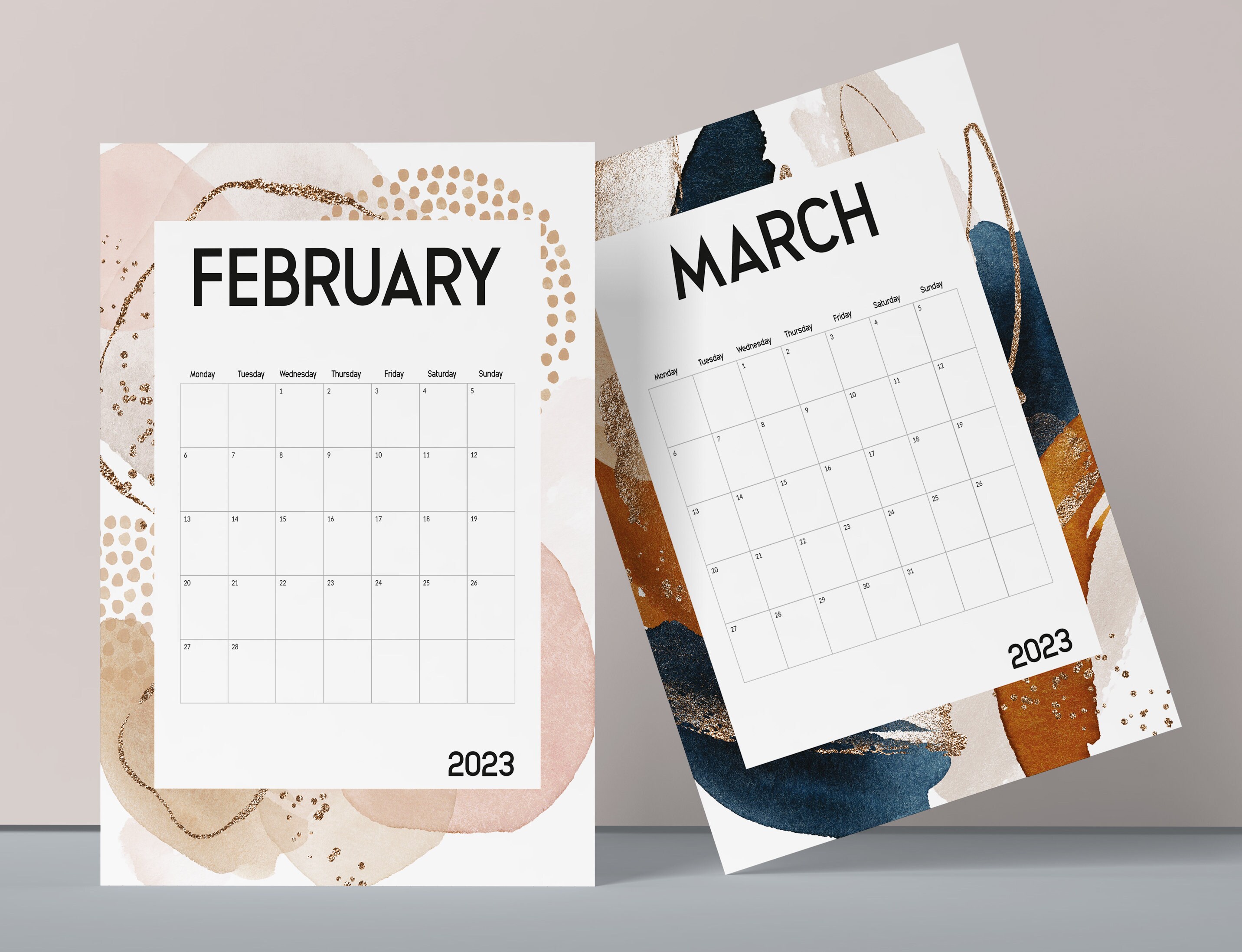 2023 Printable MONDAY START Calendar 2023 Monthly Planner - Etsy