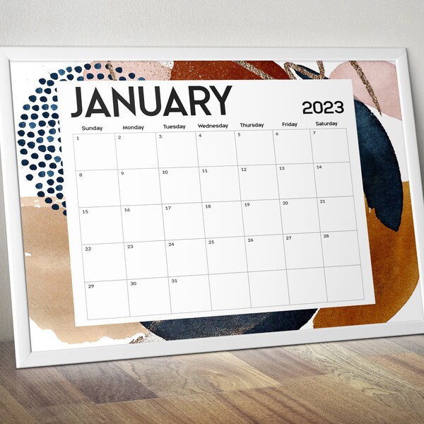 Printable Calendar 2023 Landscape - Etsy