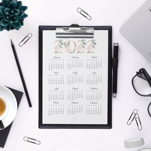 2022 PRINTABLE Calendar 2021, Wall Calendar, Printable PDF, 2022 Year ...