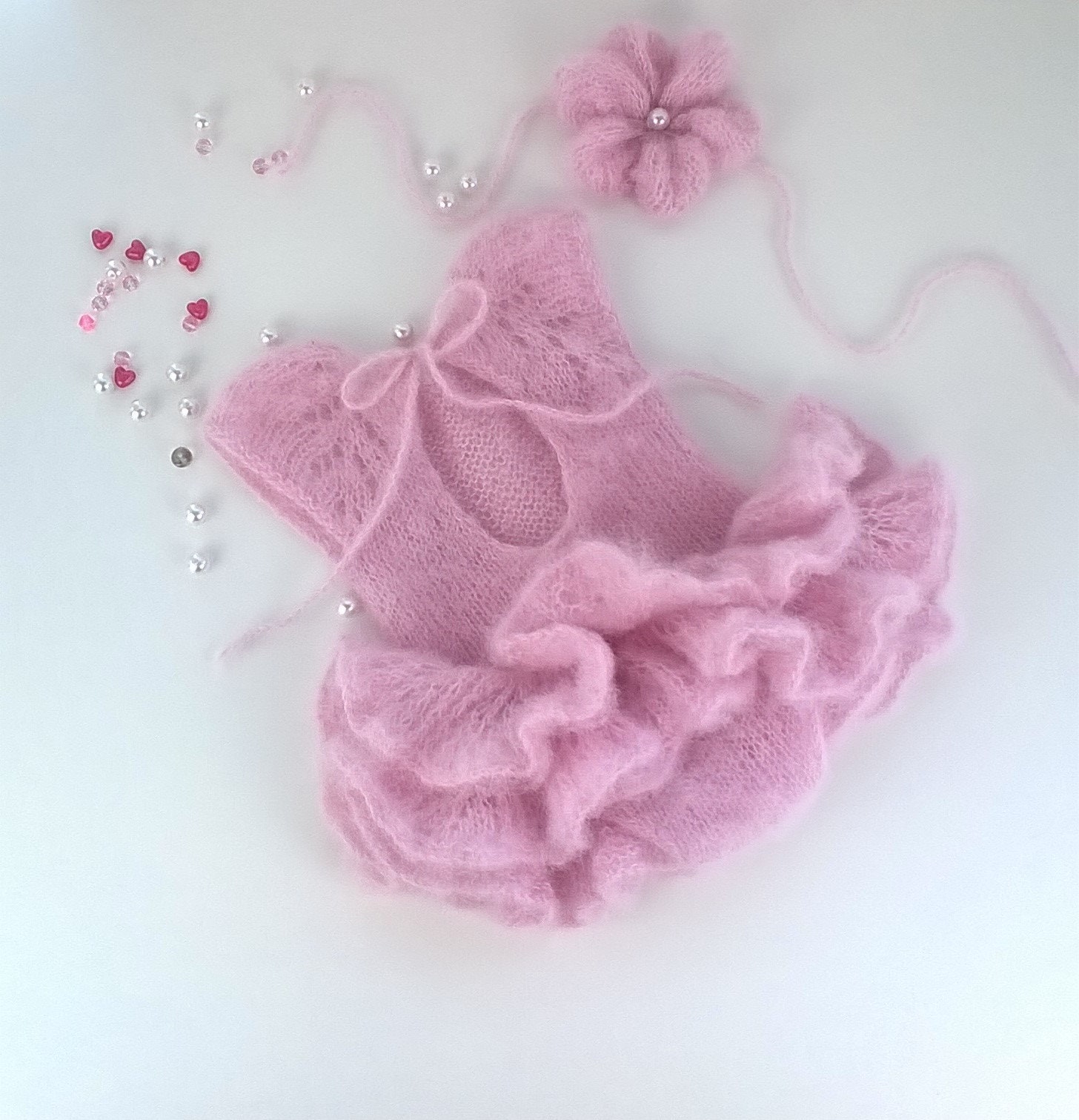 Newborn Photography Props Setknitted Baby Clothes Romper | Etsy UK
